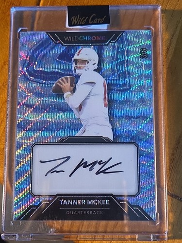 2023 Wild Card Tanner McKee Rookie RC Auto #3/6 Philadelphia Eagles QB ...