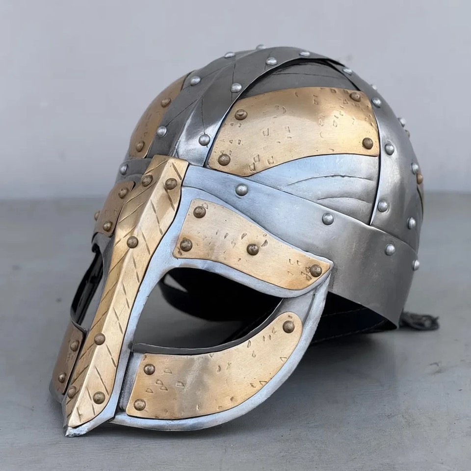 Medieval Knight Steel Norse Viking Helmet Larp Cosplay & Roleplay | eBay