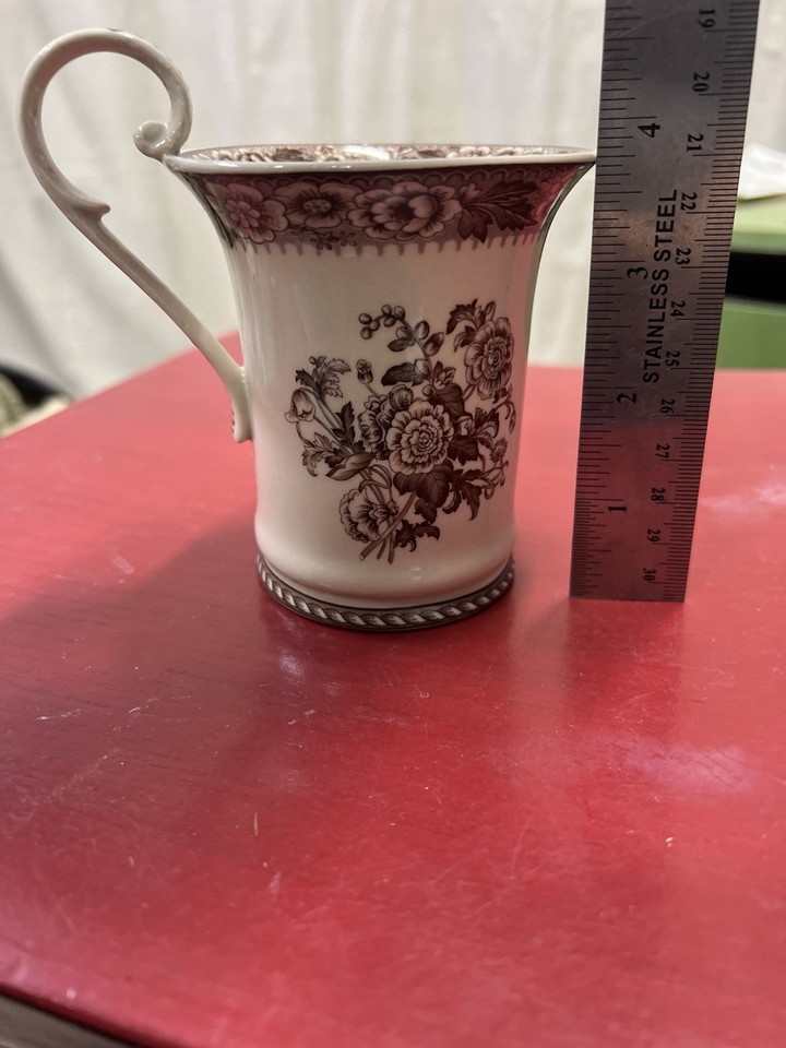 Burton & Burton 2005 Antoinette Brown Flowers Porcelain Coffee Tea Cup ...