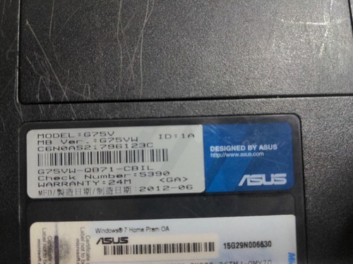 Asus ROG Gaming G75VW | i7-3610QM GeForce | 16G | 256G SSD+500G Tested ...