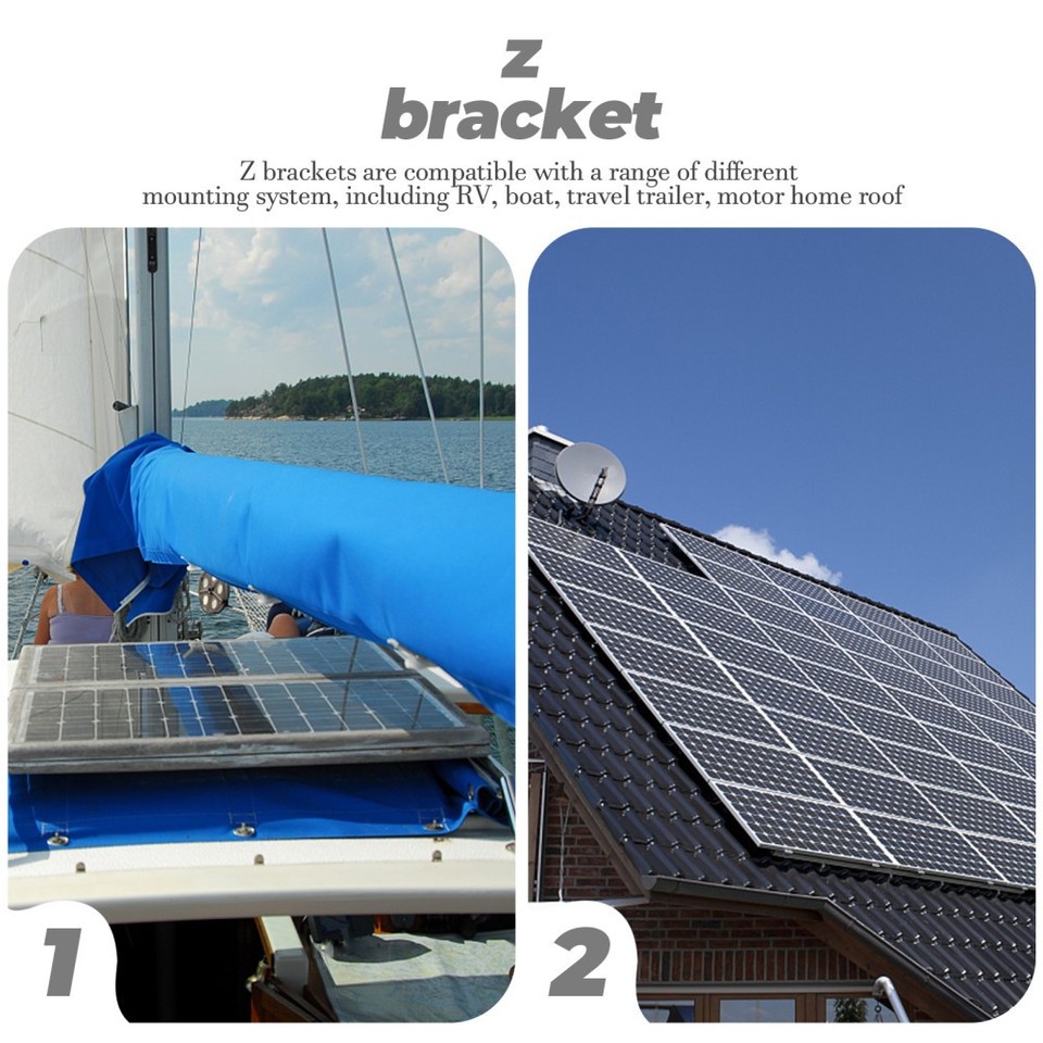 4pcs Solar Panel Mount Bracket Solar Panel Z Brackets RV Solar Panel ...