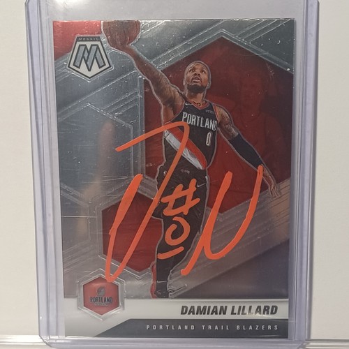2020 Panini Mosaic Premium Stock Damian Lillard Bucks Blazers Signed ...