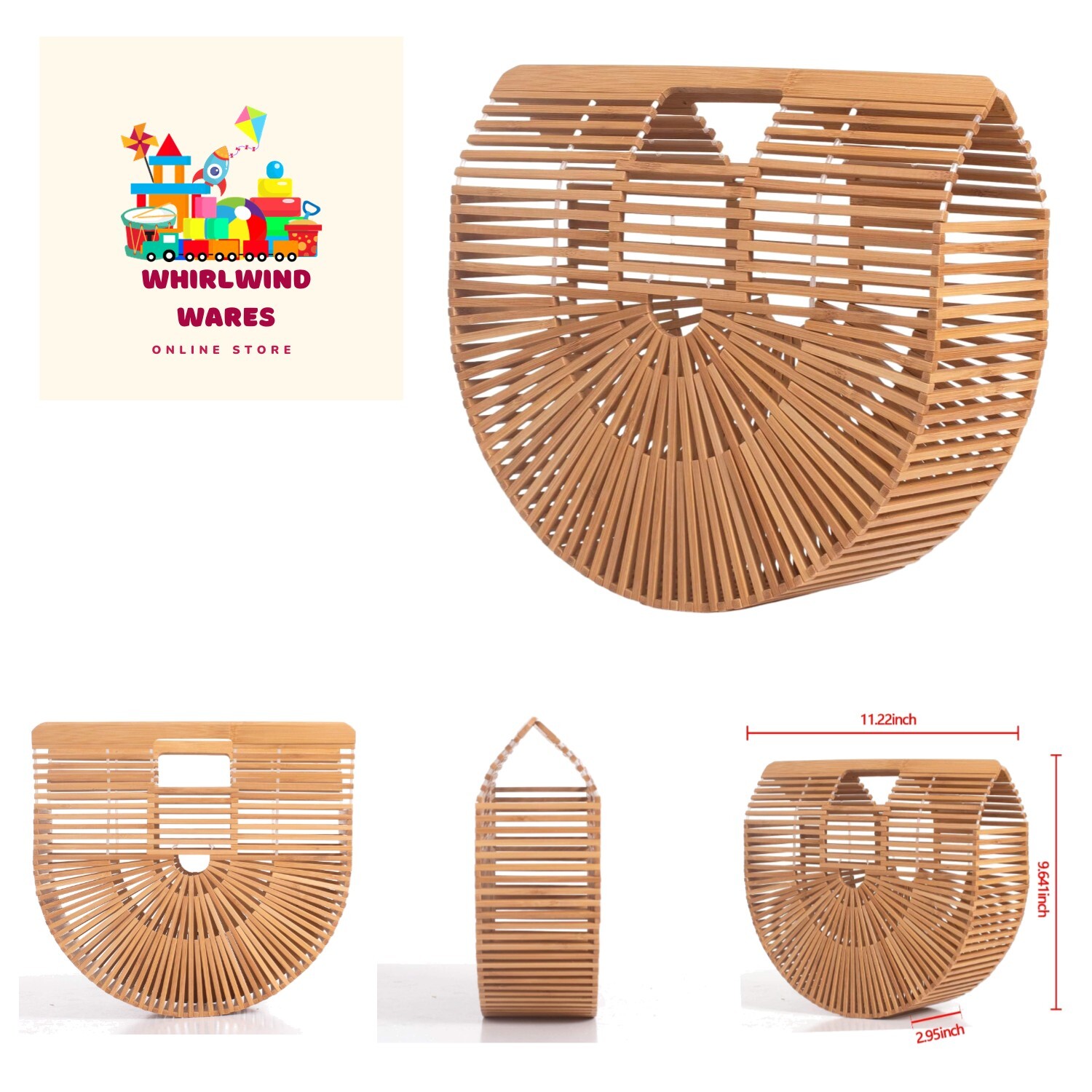 Women's Bamboo Handbag by Handmade Straw Bag,Tote Bamboo Purse Natural ...