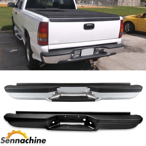 For 1988-00 Chevy GMC C1500 C2500 K1500 K2500 Chrome Steel Rear Bumper ...