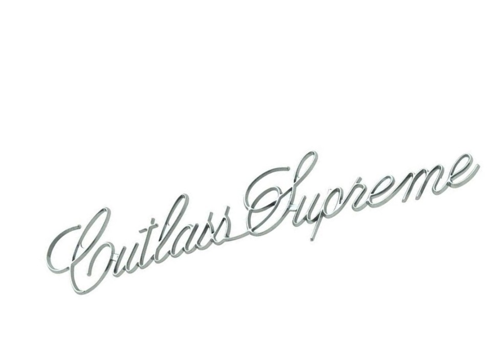 For 1973-1977 Oldsmobile Cutlass Supreme Script Trunk Emblem #9634814 ...