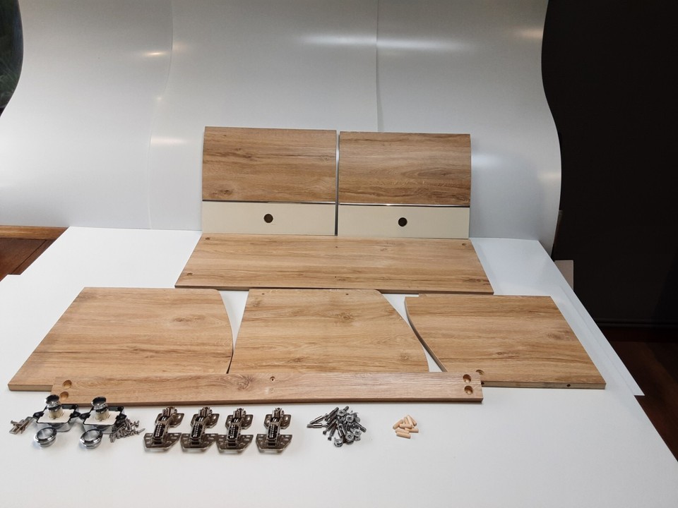 Camper van overhead Lockers/ Storage Cupboard . Bardino Oak & Cream ...