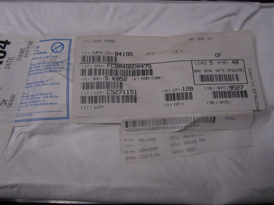 Vintage but New Intel CPU FC80486DX4-75 SK052 QFP package 1995 D/C | eBay