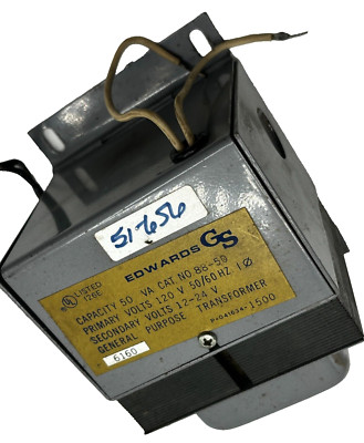 EDWARDS GENERAL PURPOSE TRANSFORMERS 88-50/8850 CAPACITY 50 120V 50 ...
