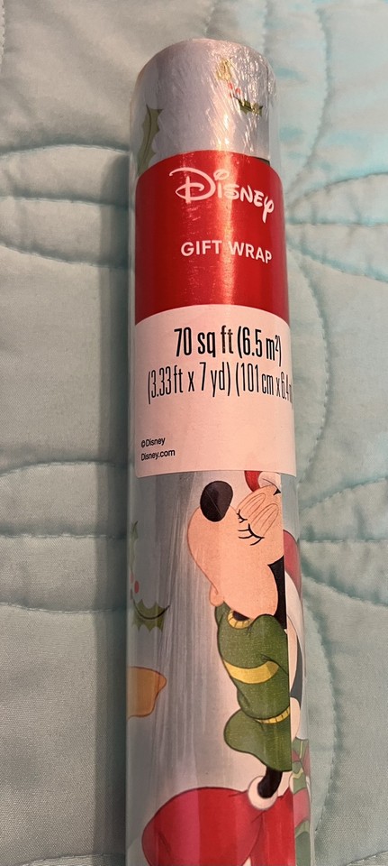 Disney Christmas Wrapping Paper Roll Gift Holiday 70 Sq Ft Mickey Mouse ...