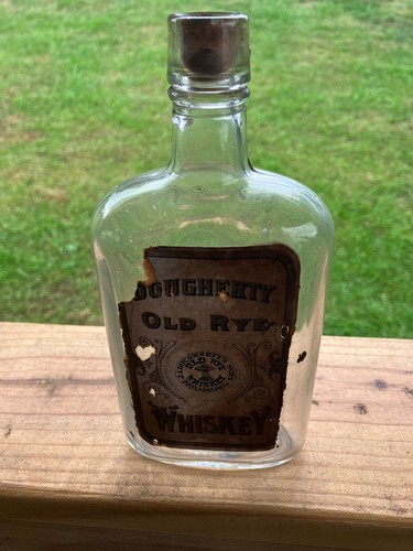 Early Dougherty Old Rye Whiskey Pint Bottle (Paper Label) | eBay