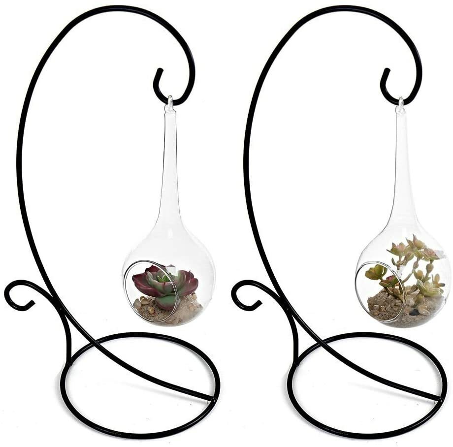 Ornament Display Hanging Stand Set of 2,Metal Stand Holder for Flower ...