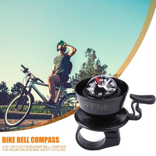2 in 1 Bicycle Handlebar Bell Compass for MTB Bike Safety Cycling ...