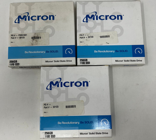 Lot Of 3 Micron 1100 256GB 2.5" SATA III Solid State Drive | eBay