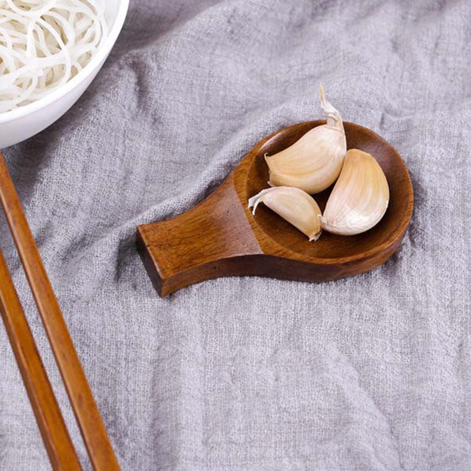 Wooden Spoon Rest Soy Sauce Dish Bowls Dinner Spoon Stand Chopstick ...