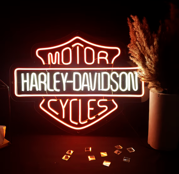 Motor Harley Davidson Cycles Neon Sign, Motorcycles Neon Sign, LED Neon ...