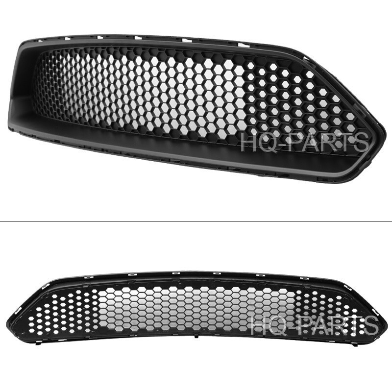 For 18-23 Ford Mustang Front Bumper Honeycomb Upper Grille Matte Black ...