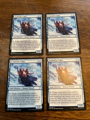 4X (Playset) MTG Trading Card's- AVALANCHE CALLER - Kaldheim (U) | eBay ...