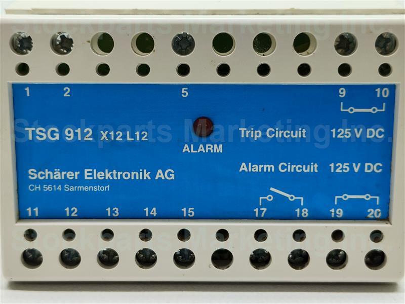Scharer Elektronik AG TSG 912 X12 L12 Trip Circuit Control Relay 125V ...
