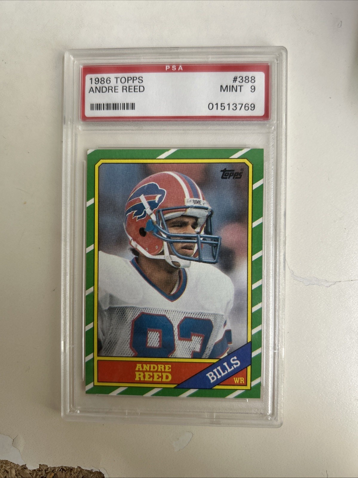 1986 Topps Andre Reed PSA 9 MINT Rookie #388 RC HOF | eBay