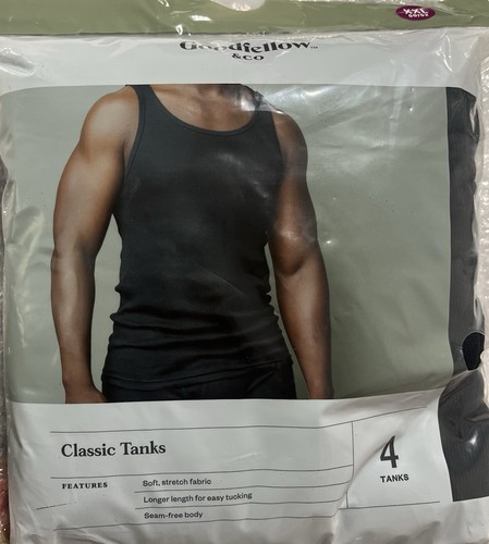 NEW Goodfellow & Co Mens Classic Tank Tops XXL 50/52 Black Undershirt 4 ...