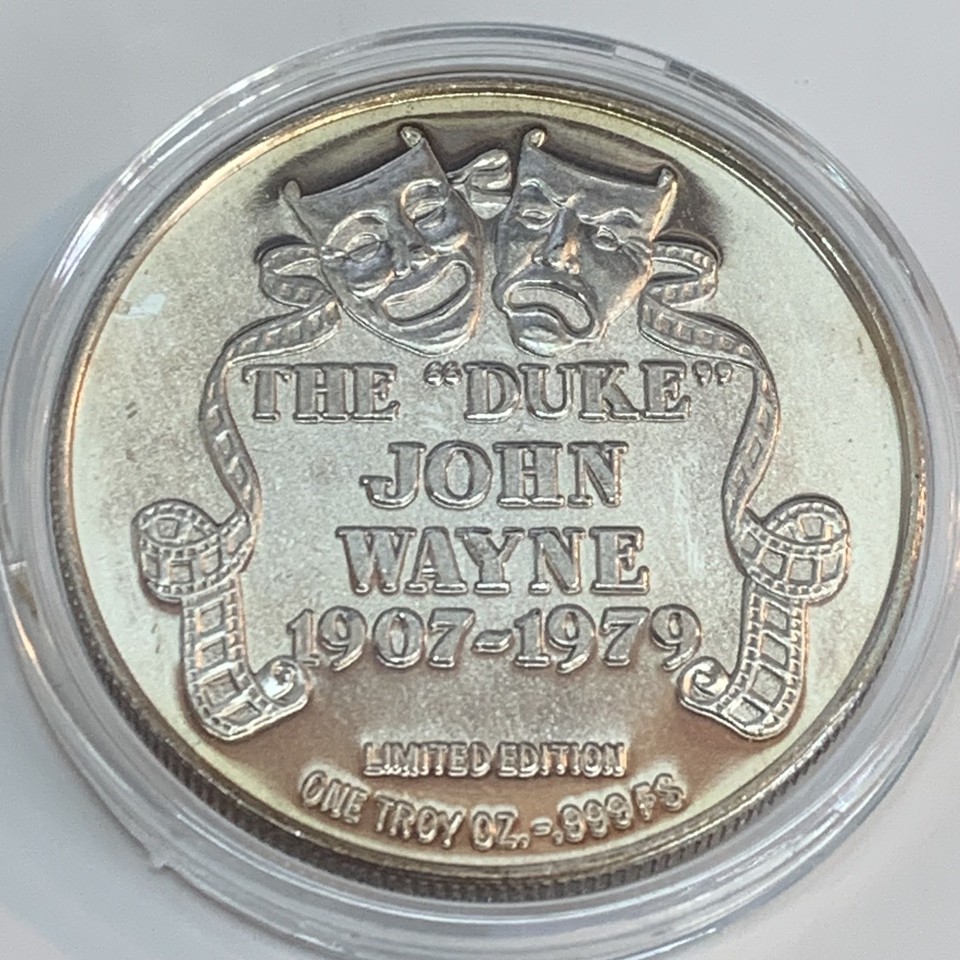 John Wayne, The Duke, 1 troy oz .999 Fine Silver Art Round | eBay
