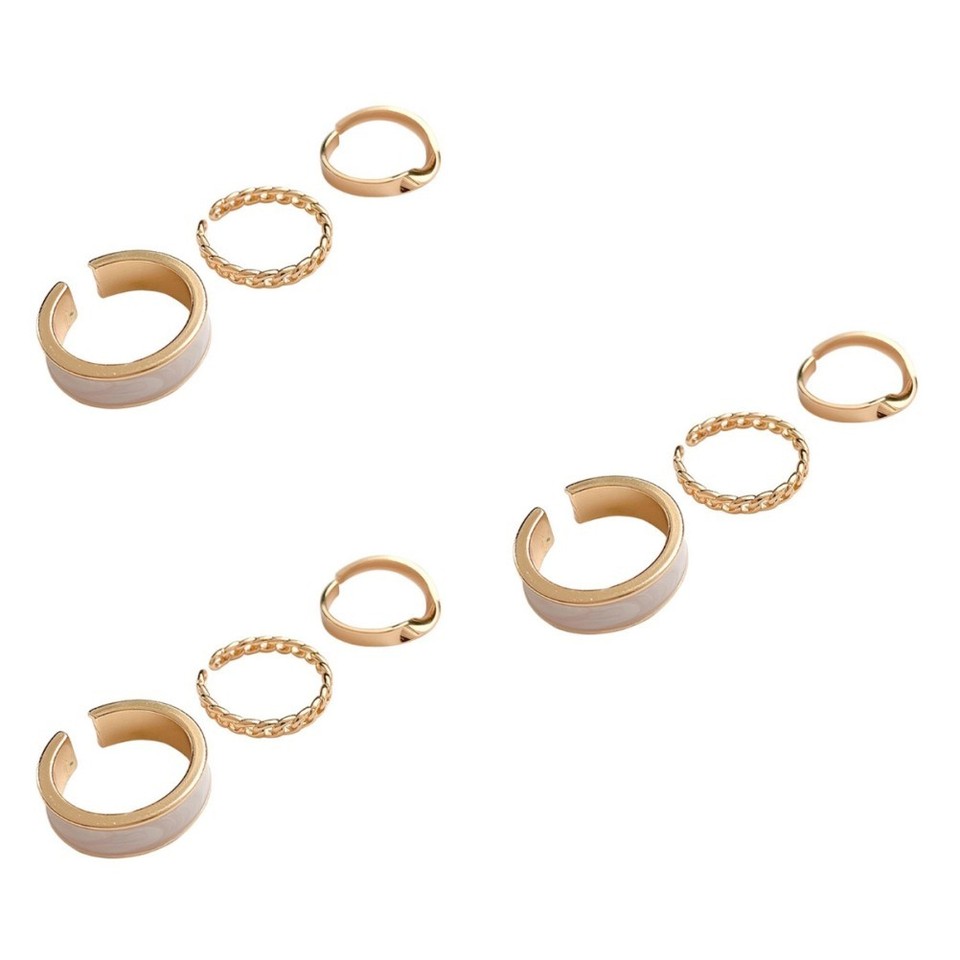 9 Pcs All-match Finger Rings Premium Finger Decorative Ring Simple ...