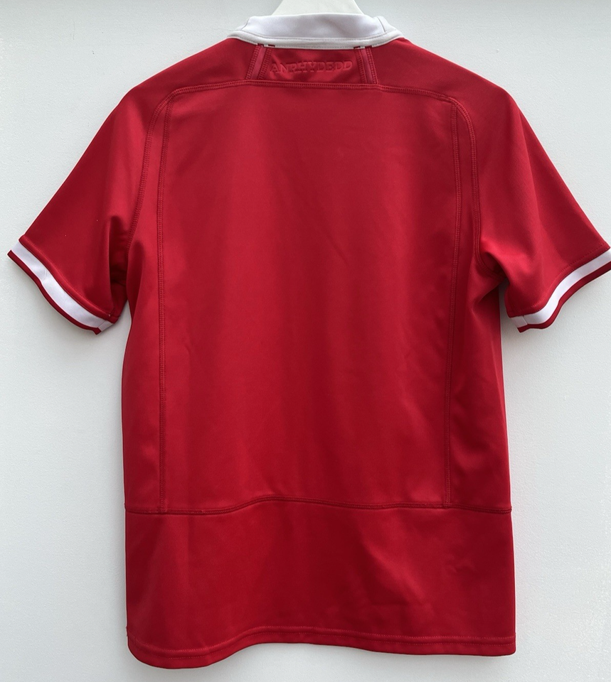 Wales 2021/22 Home Rugby Shirt Macron Red Short Sleeve Mens Small S ...