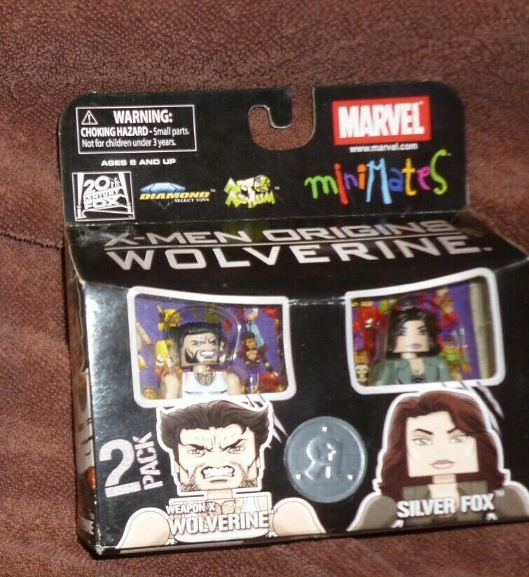 Minimates MARVEL Toys R Us EXCLUSIVE WEAPON X WOLVERINE and SILVER FOX b3