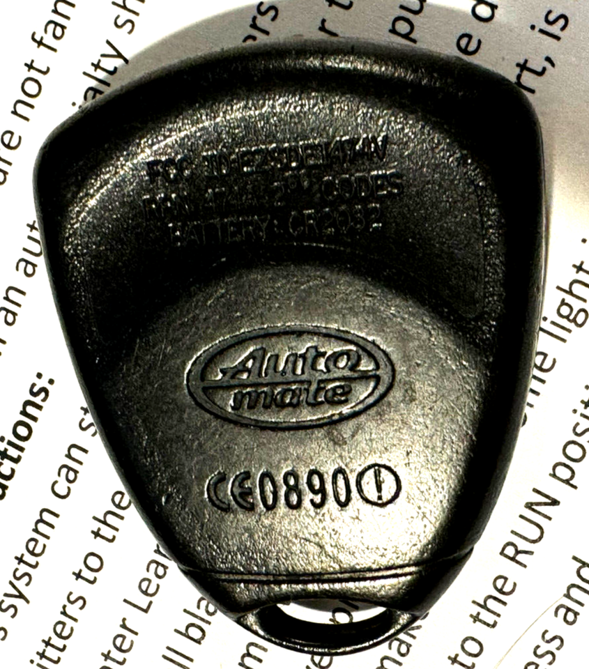 Automate 474A Keyless Remote Car Starter Key FOB ce0890 OEM control ...