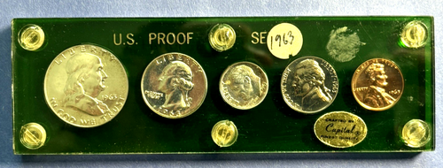 1963 US Mint Silver Proof Coin Set in plastic Capital holder. | eBay