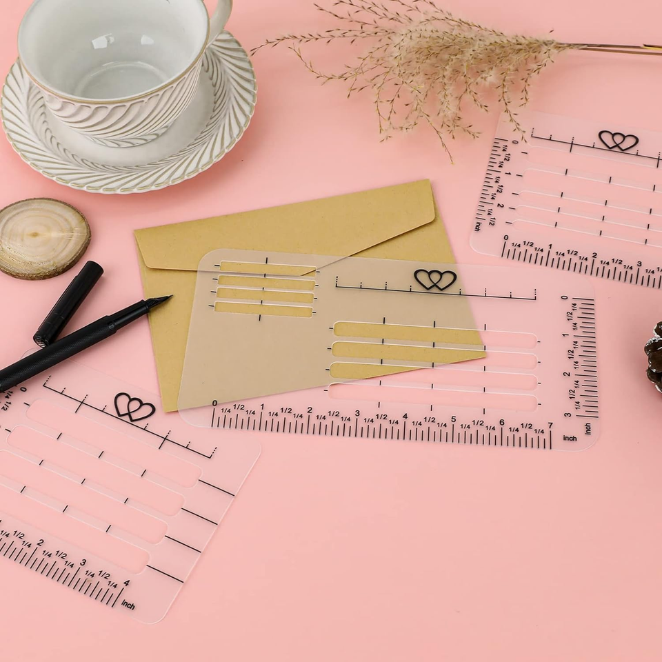 Straight Line Stencil Template for Journaling and Envelope Addressing ...