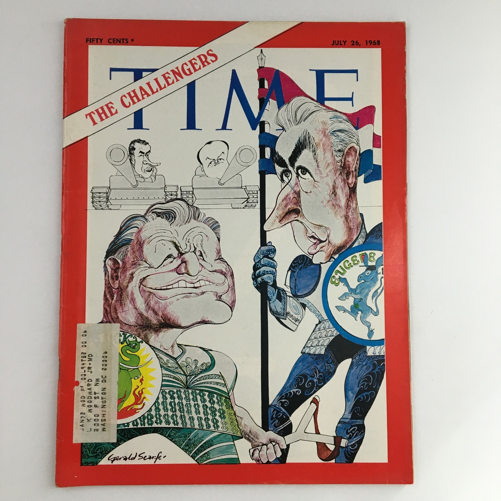 Time Magazine July 26 1968 Vol. 92 No. 4 Challengers Gerald Scarfe and ...
