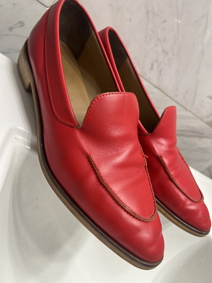 *reinforced - READ: EVERLANE women’s pointy toe red Leather Loafers USA ...
