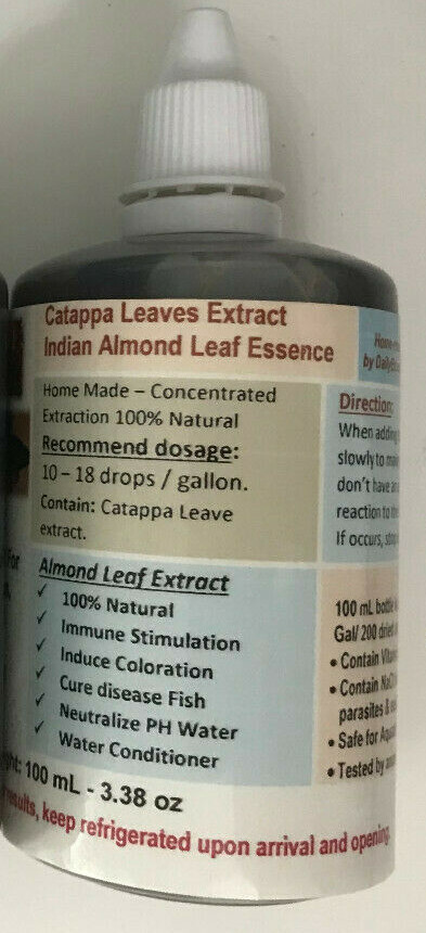 Catappa Extract- Indian Almond Leaf Essence for Bettas & Other Fish 50 ...