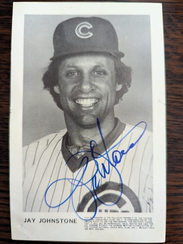 Jay Johnstone Chicago Cubs MBL Original Autographed Signed 3x5 Team ...
