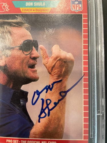 Don Shula Signed 1989 Pro Set Card Football Hall of Fame Dolphins Colts ...
