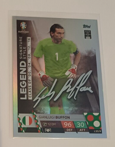 Carte LEGEND signature style Gianluigi BUFFON TOPPS MATCH ATTAX UEFA ...