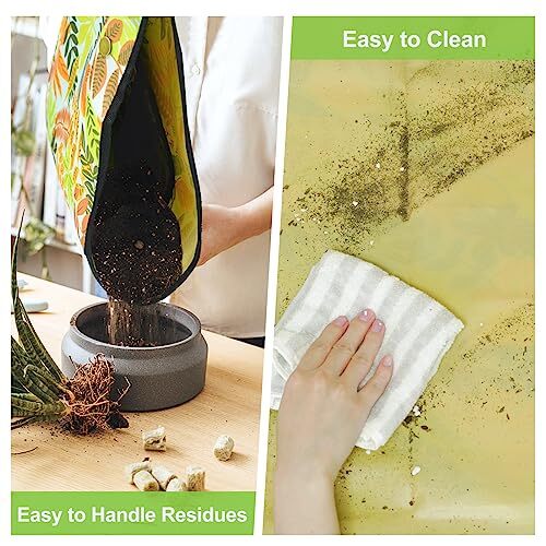 Repotting Mat for Indoor Plants, Foldable Waterproof Plant Potting Soil ...
