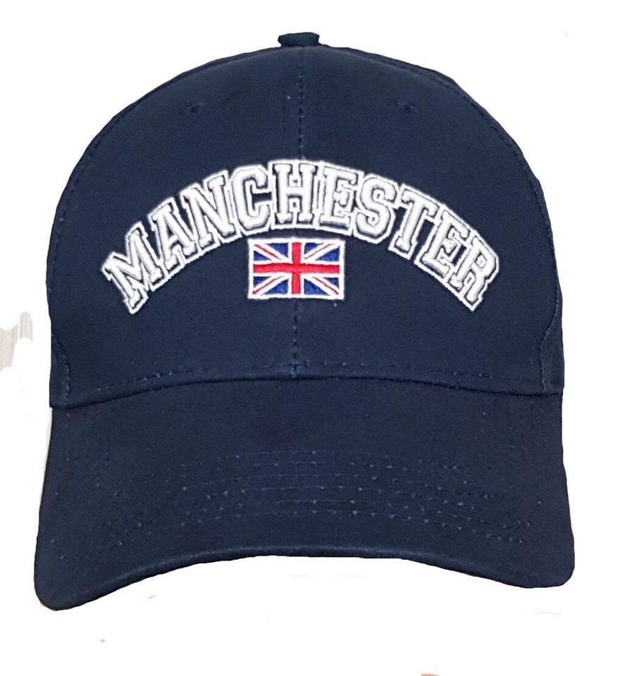 Baseball Cap Hat Manchester Mens OSFA Adjustable Adults Union Jack City ...