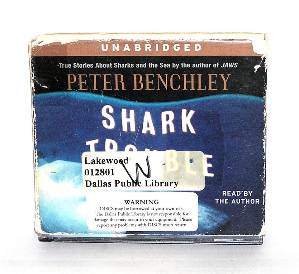 BOOK/AUDIOBOOK CD Peter Benchley Sharks Behavior Nature SHARK TROUBLE ...