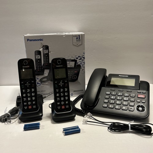 Panasonic Corded/Cordless Phone w Call Block, 2-Way Record, Digital ...