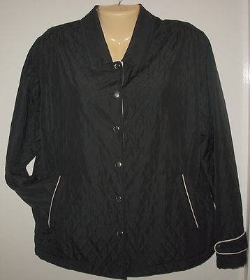 ELCC - LIGHTWEIGHT BLACK QUILTED BUTTON FRONT LINED JACKET - SMALL | eBay