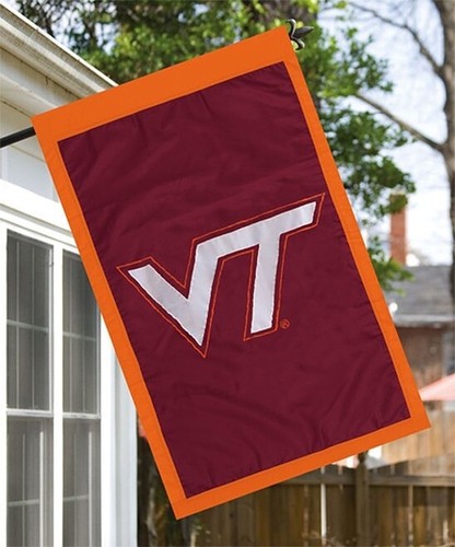VA TECH Virginia Tech Hokies Double Sided 44'' x 28'' Applique Flag ...