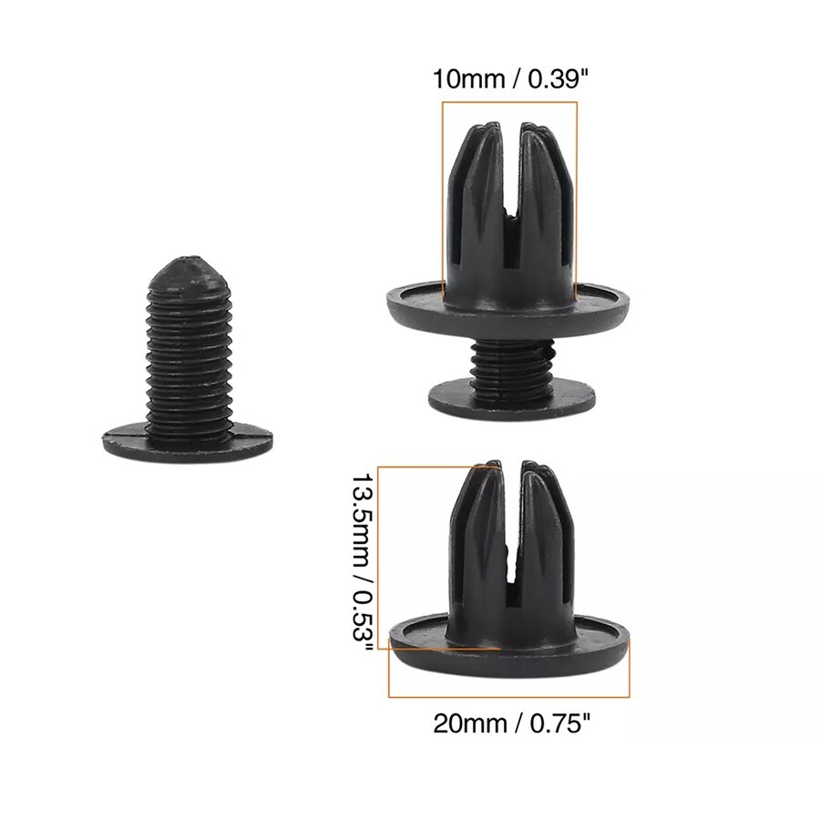 Mini Cooper Fender Liner Rivets / Clips (Expanding, Plastic) Set of 12 ...