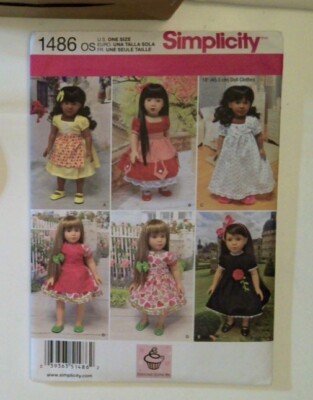 18in Doll Clothes Sewing Pattern Cupcake Cutie Pie Dress, Apron New ...
