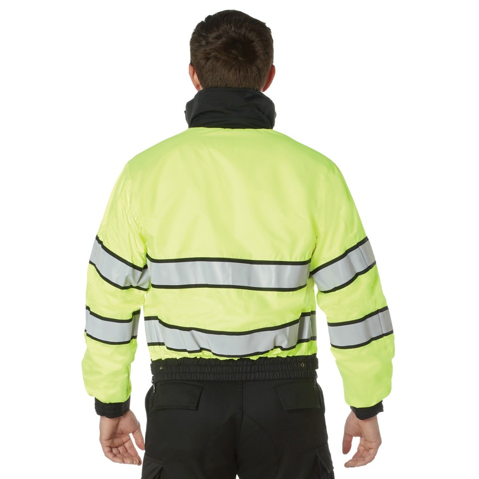 Reversible Hi-Visibility Yellow/Black Uniform Jacket - Police, Security ...