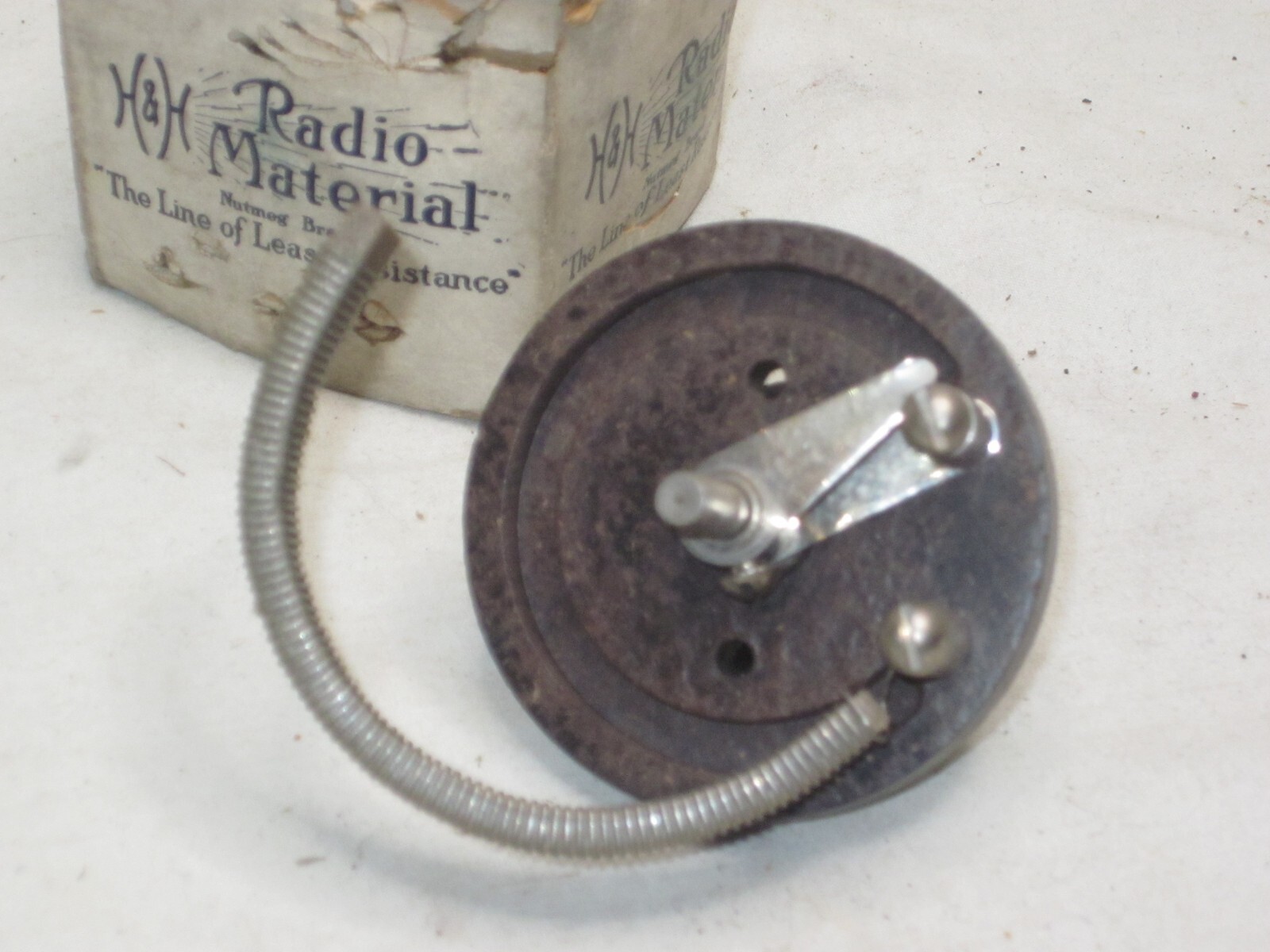 H & H Nutmeg Brand W 300 Rheostat 6 Ohm Resistance antique radio part ...