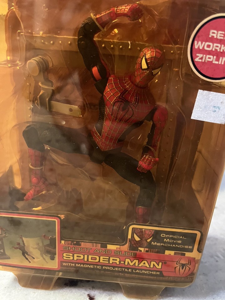 Spider-Man 2 Shoot&Slide w Magnetic Projectile Launcher&Zipline Figure ...