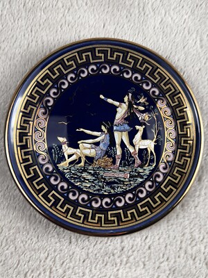 4” Blue Wall Plate Handmade in Greece in 24k Gold | eBay
