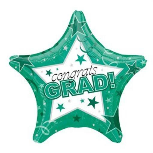 Graduation Green Congrats Grad Star 19 Inch Foil Balloon Green Grad ...